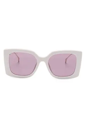 Gucci Double G Oversize-frame Sunglasses - Pink
