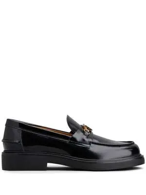 TOD'S Logo-plaque Leather Loafers