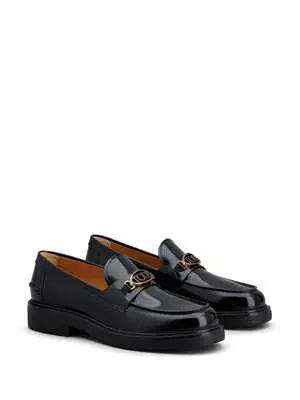 TOD'S Logo-plaque Leather Loafers