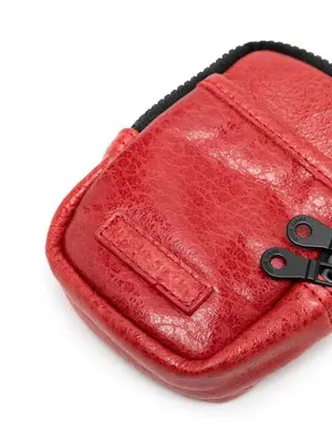PRIVATE STOCK LABS Leather Zip Pouch - Red