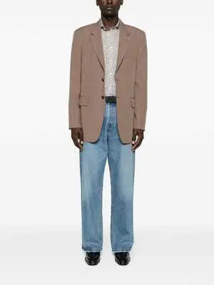 Canali Floral-print Poplin Shirt - White