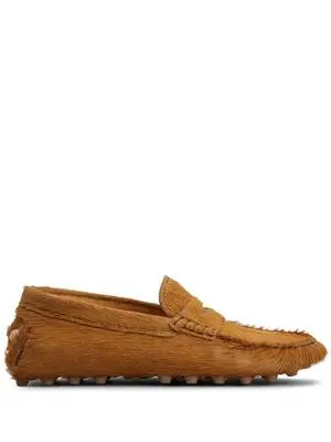 TOD'S Gommino Calf-hair Loafers - Brown