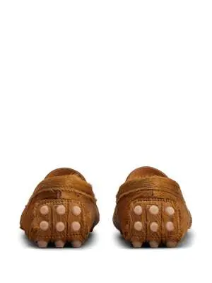 TOD'S Gommino Calf-hair Loafers - Brown