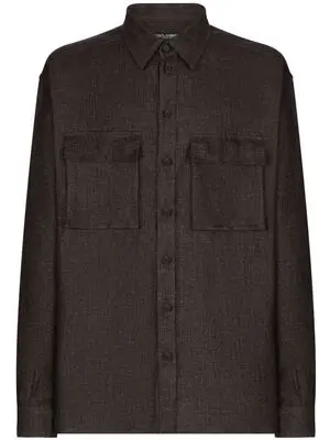 Dolce & Gabbana Flap-pocket Linen Shirt