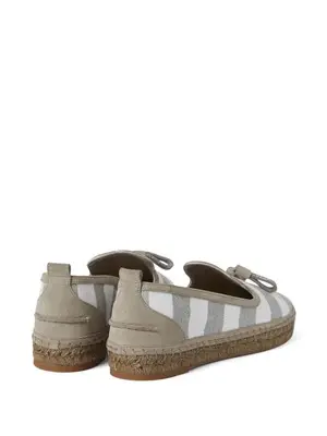 Brunello Cucinelli Striped Canvas Espadrilles