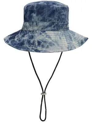 GANNI Washed Denim Bucket Hat - Blue