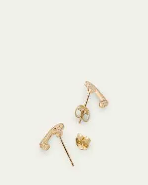 SYDNEY EVAN 14k Yellow Diamond Heart Hoop Earrings