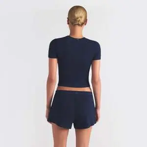 SKIMS Cotton Rib Loose Short - Navy
