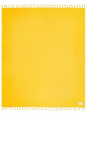 SLOWTIDE Sad Happy Turkish Blanket - Mustard