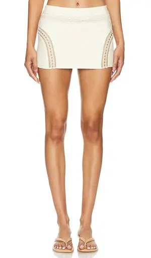 CAMILA COELHO João Mini Skirt - Beige