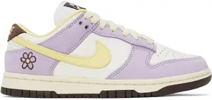 Nike Nike Purple & White Dunk Low Premium Sneakers - Lilac Bloom/soft Yel