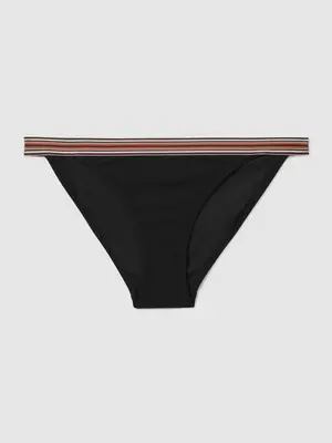 REISS Yve Striped Waistband Bikini Bottom