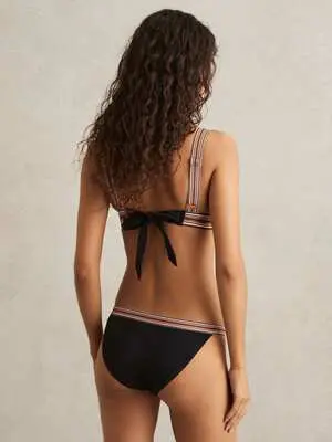 REISS Yve Striped Waistband Bikini Bottom