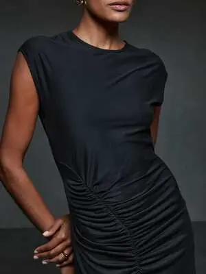 REISS Lenara Ruched Jersey Midi Dress