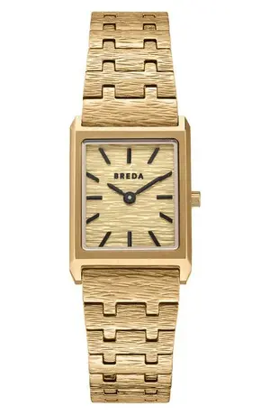 BREDA Virgil Revival Link Bracelet Watch - 18k Goldlated/ Gold