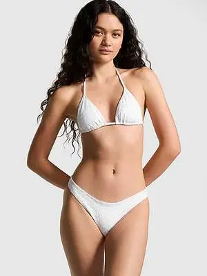 Pink By Frankies Bikinis Cape May Eyelet Bikini Top - White,ivory
