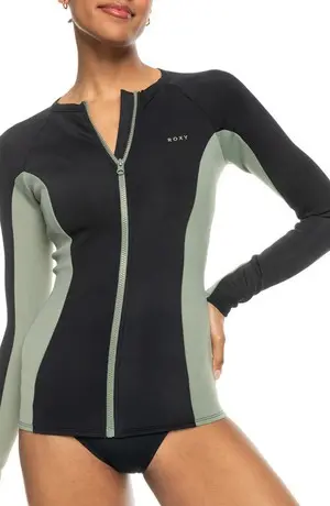 Roxy Pro Performance Long Sleeve Zip-up Rashguard