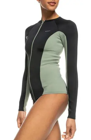 Roxy Pro Performance Long Sleeve Zip-up Rashguard