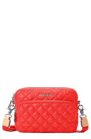 Mz Wallace Small Metro Quilted Camera Bag - Bright Cherry