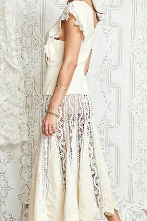 MADLY VINTAGE 1980s Lace Cutwork Dress