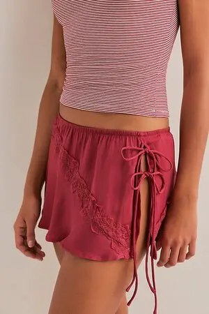 Free People Intimately Soft Flutter Half Slip - Cerise