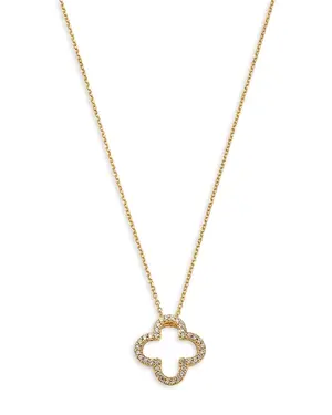 Bloomingdale'S Diamond Clover Pendant Necklace - Gold