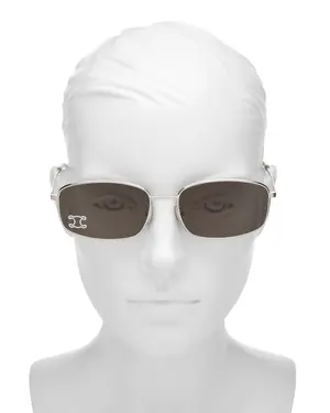 Celine Square Sunglasses, 60mm - Silver/gray Solid