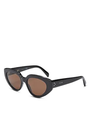 Celine Cat Eye 53mm Sunglasses - Black/brown Solid