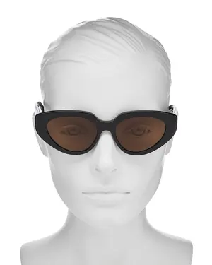 Celine Cat Eye 53mm Sunglasses - Black/brown Solid