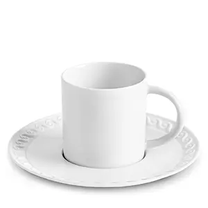 L'Objet Neptune Espresso Cup And Saucer - White