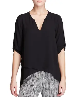 Karen Kane Asymmetric Hem Wrap Top