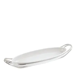 SAMBONET New Living Fish Dish With Holder - Silver