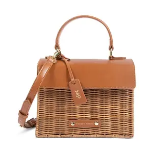 MODERN PICNIC The Mini Luncher Wicker Lunch Box Brown