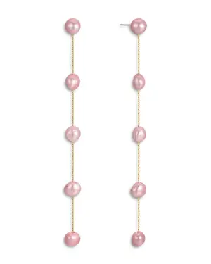 Ettika Cultured Freshwater Pearl Drop Earrings - Pink