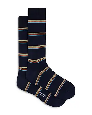 Paul Smith Signature Block Stripe Crew Socks 47
