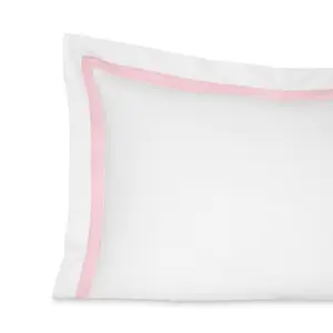 SFERRA Estate Sham, Standard - White/carnation