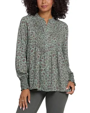 NYDJ Pleated Peasant Blouse - Morningside