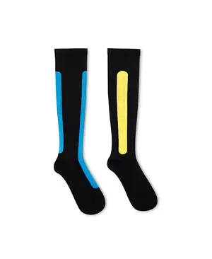 OSTRICHPILLOW Compression Socks - Blue Azure  Yellow Moss