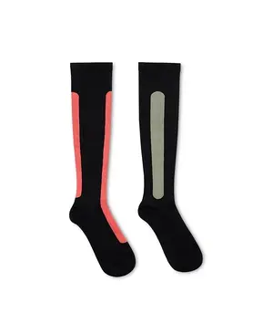 OSTRICHPILLOW Compression Socks - Sunset Red  Olive Green