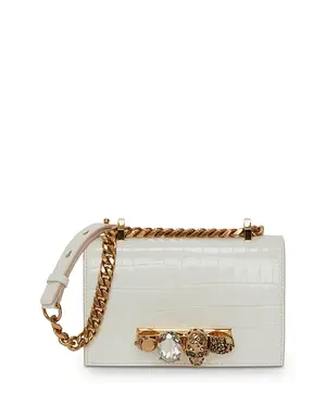 Alexander Mcqueen Jewelled Embossed Shoulder Bags