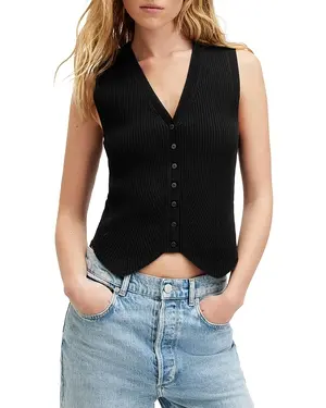 Allsaints Leather Vests For Women