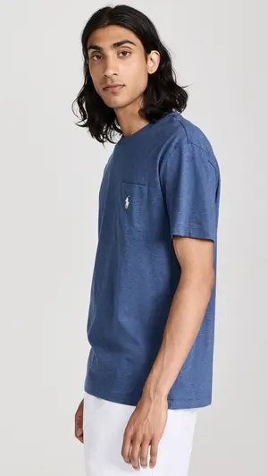 Polo Ralph Lauren Classic Fit Pocket Tee - Derby Blue Heather