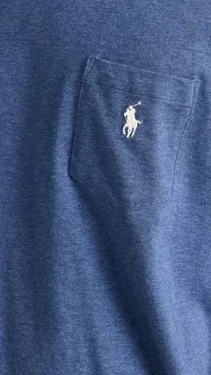 Polo Ralph Lauren Classic Fit Pocket Tee - Derby Blue Heather
