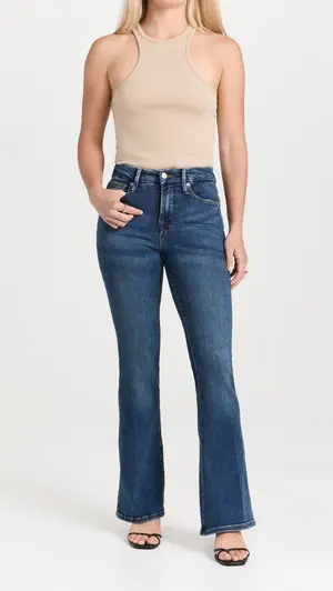 Good American Petite Flare Jeans