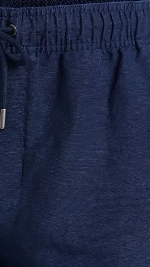 Onia Air Linen Pull-on Shorts - Deep Navy