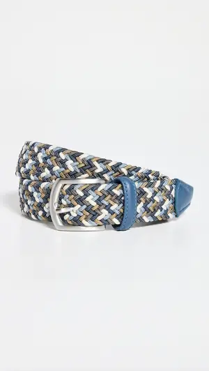 Anderson's Woven Belt With Leather Tip