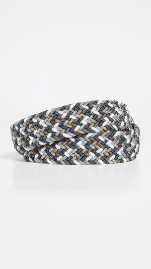 Anderson's Woven Belt With Leather Tip