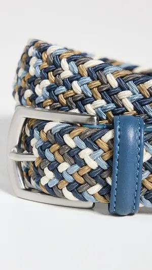 Anderson's Woven Belt With Leather Tip