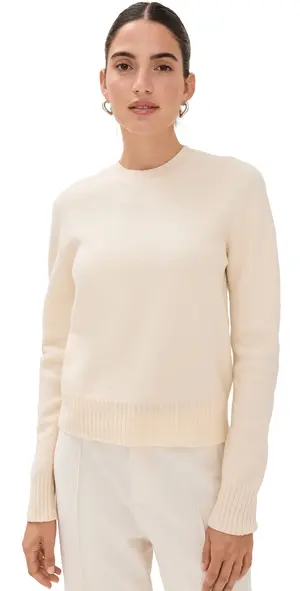 Dainty Cotton Crewneck Sweaters