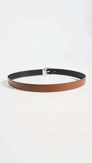 FERRAGAMO Single Gancio Reversible Leather Belt